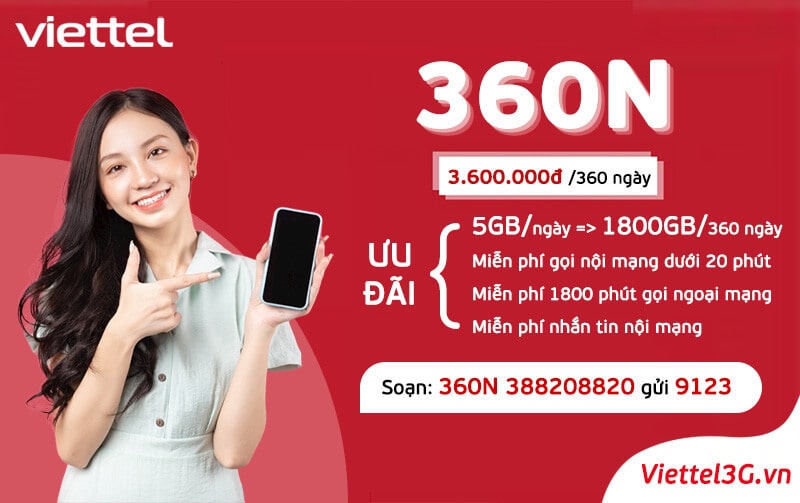 Hướng Dẫn đăng Ký Gói 360N Viettel Trọn Gói 1 Năm | Viettel 3G